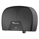 KleenLine Black Double Small Core Bath Tissue Dispenser - BradyPLUS