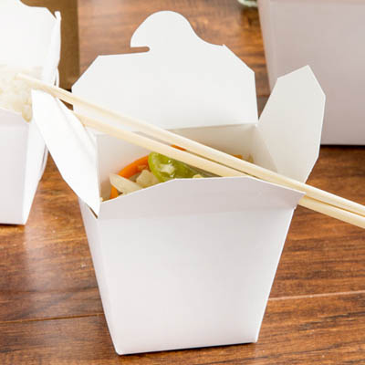 Fold-Pak 16oz White Microwaveable Food Pail - BradyPLUS