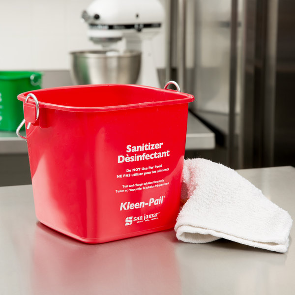San Jamar Kleen-Pail® Pro™ KPP97RD Cleaning Pail, 3 qt Capacity, Shape ...