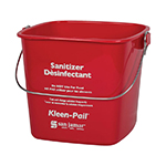 PAIL KLEEN 8 QRT RED EA - BradyPLUS