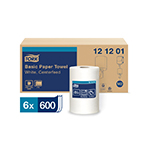 Tork Basic Centerfeed Paper Wiper White M2, High Absorbency, 6 x 600 ...
