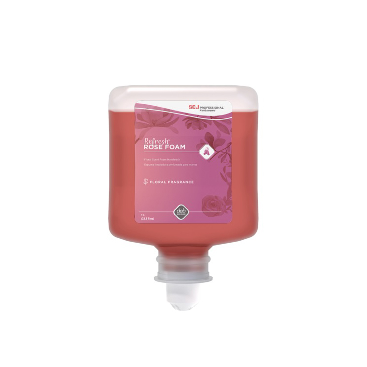 Refresh™ RFW1LO Foam Hand Soap, Liquid Form, Rose Odor/Scent, Pink, 1 L ...