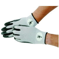 Safety Zone G-NIDEX-LG Coated Gloves, L, Nylon Glove, Black/Gray ...